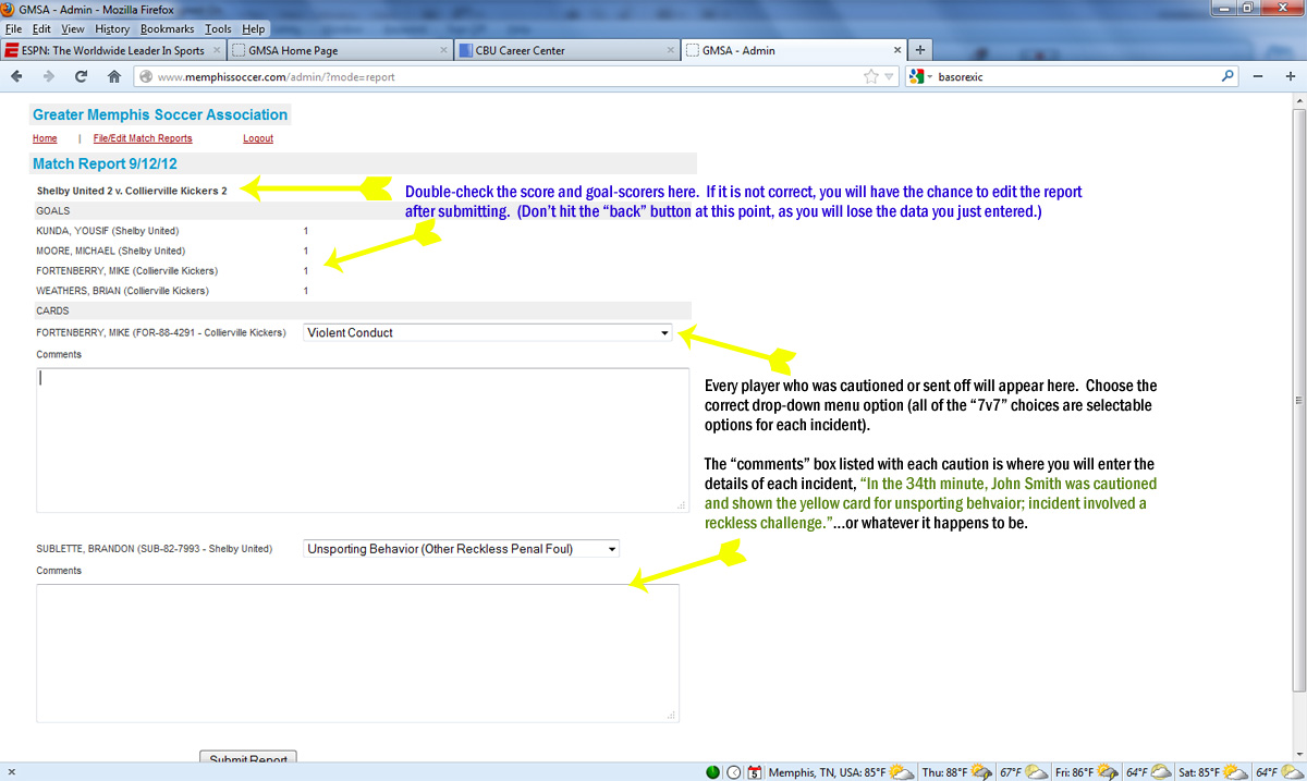GMSA - Greater Memphis Soccer Association: Referees