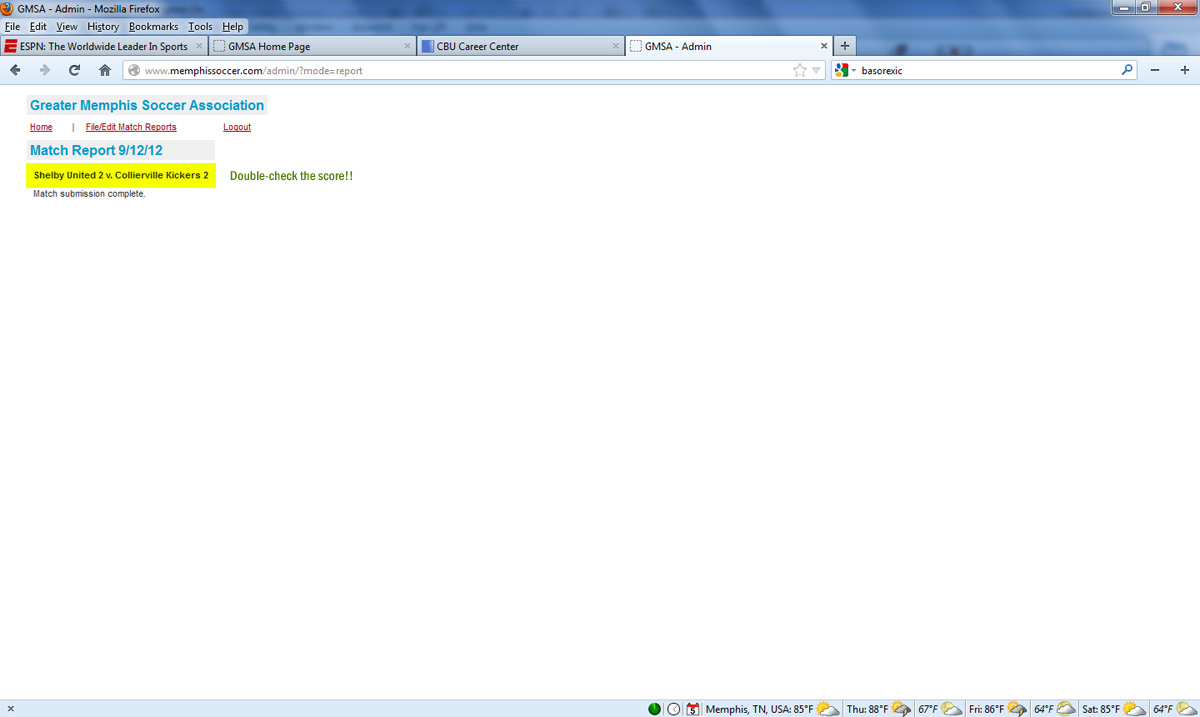 GMSA - Greater Memphis Soccer Association: Referees